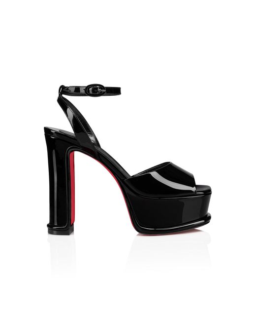 Christian Louboutin Amali Alta 130mm Patent Leather Platform Sandals in ...