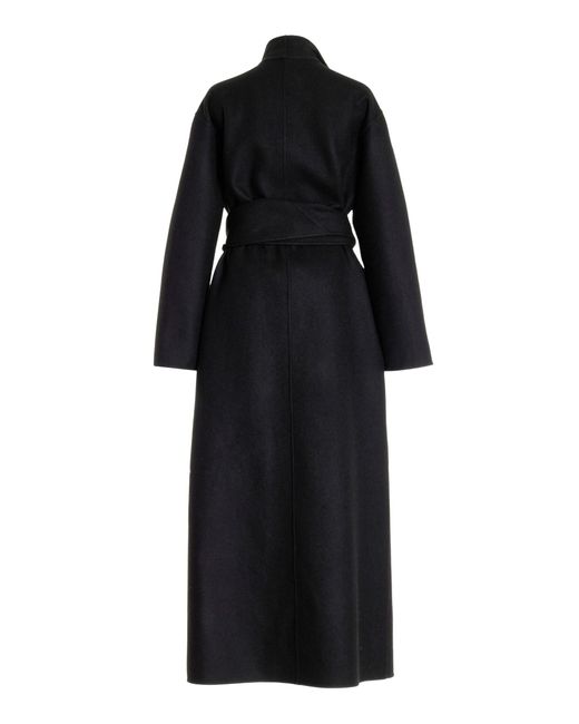 Brandon Maxwell The Alden Wool Long Coat in Black | Lyst