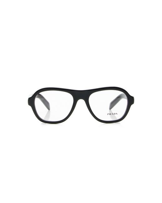 Prada Round-Frame Acetate Glasses in Black | Lyst UK