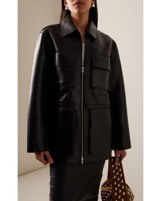 Stand Studio Reyna Leather Jacket in Black | Lyst