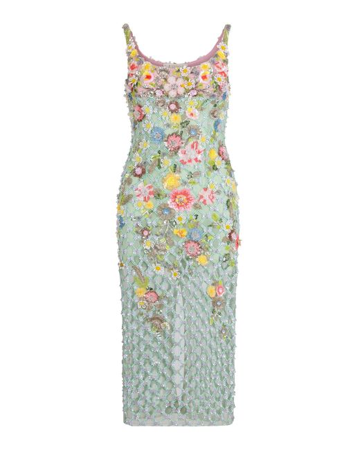 La Fuori Aurora Misty Green Twilight Blossom Dress | Lyst