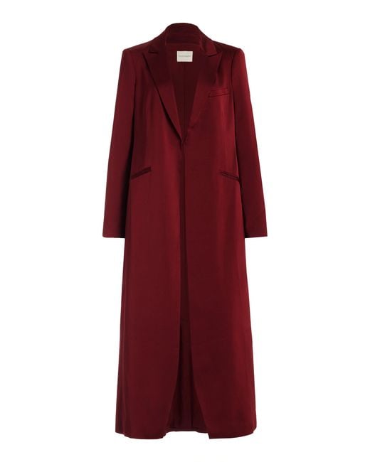 FAVORITE DAUGHTER Exclusive The Juniper Satin Duster in Red | Lyst UK