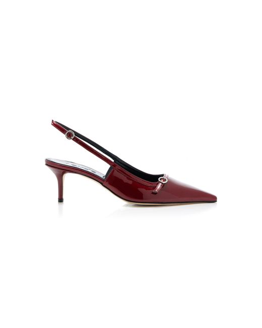 Aeyde Saba Patent Leather Slingback Pumps in Red | Lyst