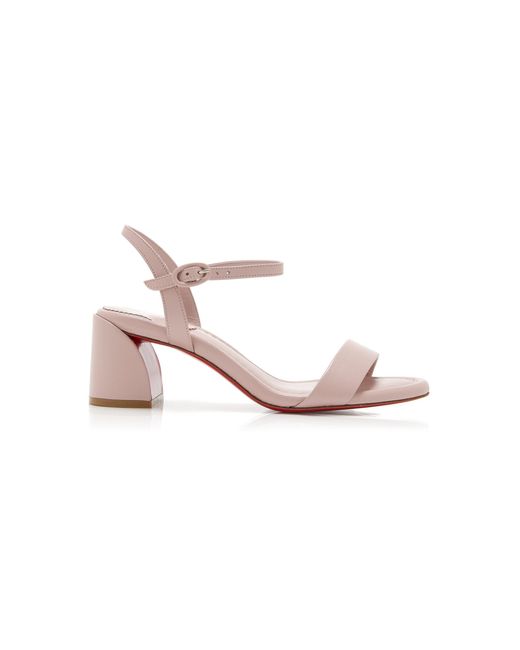 Christian Louboutin Miss Jane 55Mm Leather Sandals in Pink | Lyst