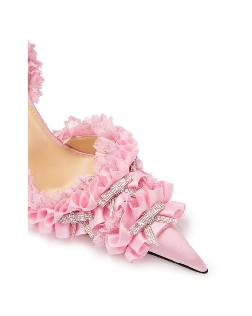 Mach & Mach Beauty Of Antoinette Satin Slingback Pump in Pink | Lyst Australia