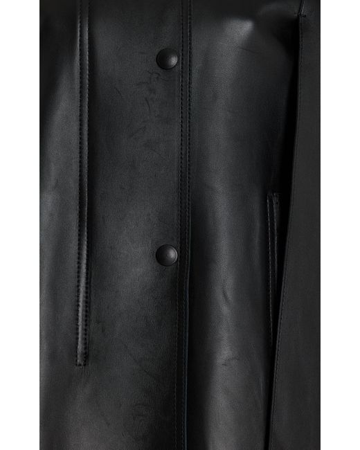 TOTEME Double Leather Cape in Black | Lyst