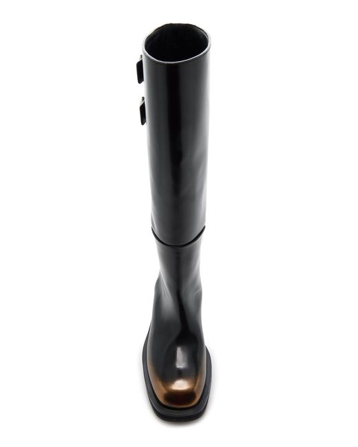 Jimmy Choo Brooklyn Leather Knee Boots in Black | Lyst