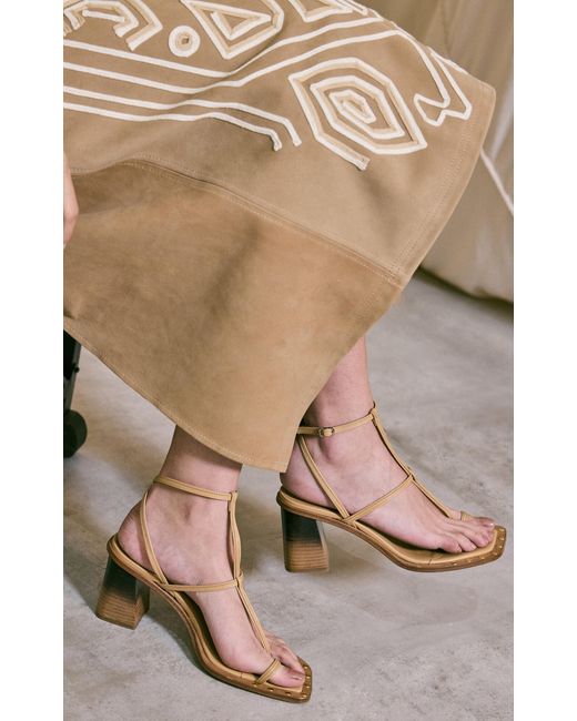 Johanna Ortiz The Maze Leather Sandals in White | Lyst