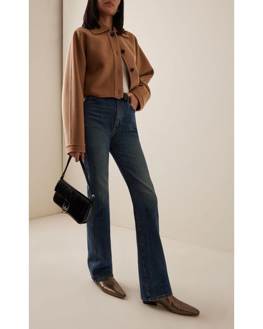 STAUD Wally Laminated Leather Chelsea Boots in Brown | Lyst
