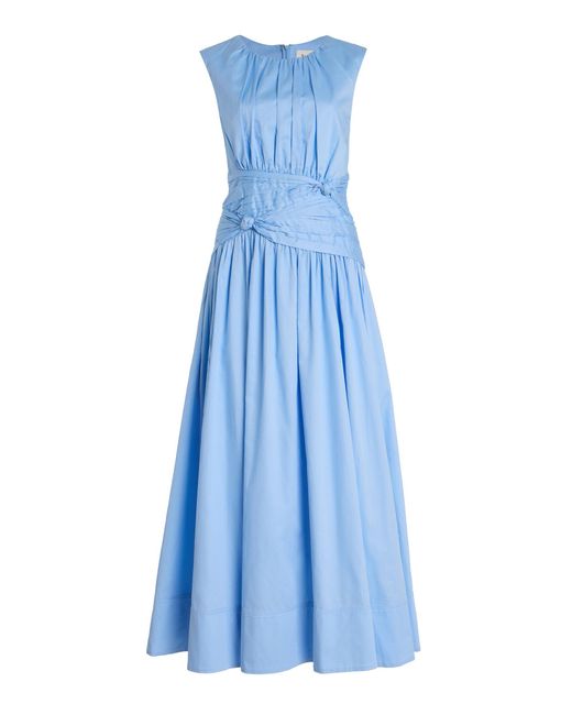Aje. Agatha Knot Waist Midi Dress in Blue | Lyst