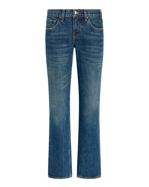 Aflalo Leary Rigid Low-Rise Flared Jeans in Blue | Lyst UK