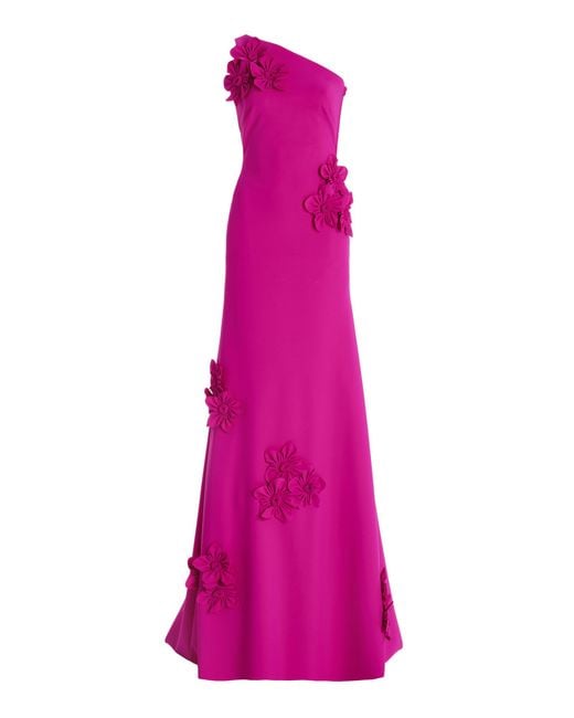 Greta Constantine Exclusive Everard Floral-appliquéd Cady Gown in Pink ...