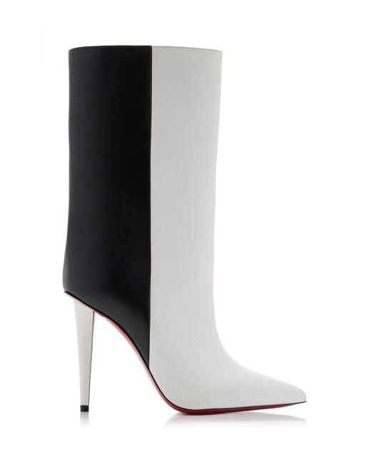 Christian Louboutin Astrilarge 100Mm Two-Tone Leather Ankle Boots in ...