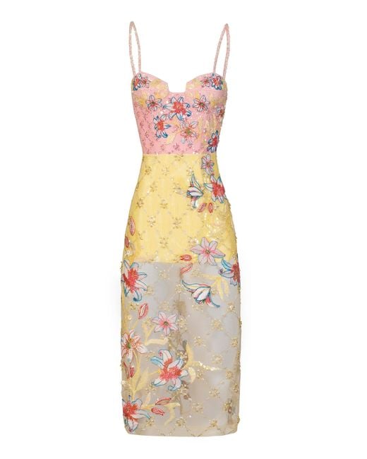 La Fuori Blush Lily Embroidered Dress | Lyst UK