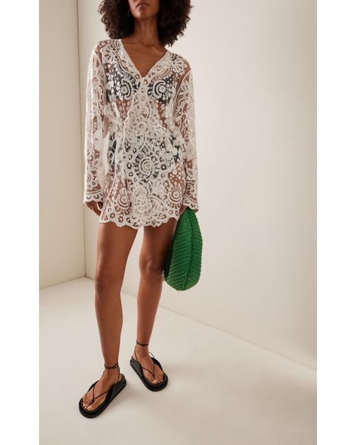 All That Remains Suki Cotton Lace Mini Dress in White | Lyst