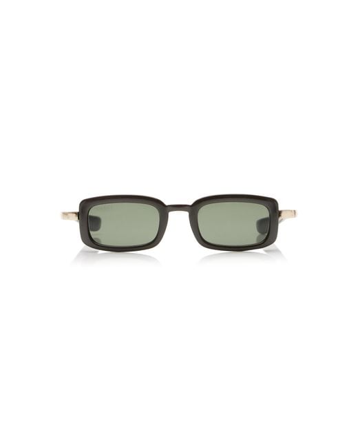 Gucci Rectangle-frame Sunglasses in Green | Lyst UK