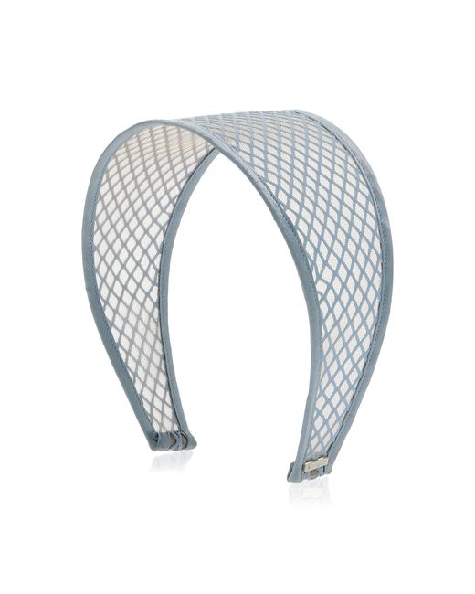 Lelet Giselle Fishnet Wide Headband in Gray | Lyst