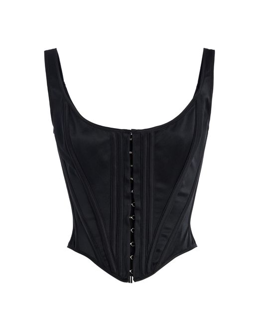 Wiederhoeft Hook & Eye Front Venus Corset in Black | Lyst UK