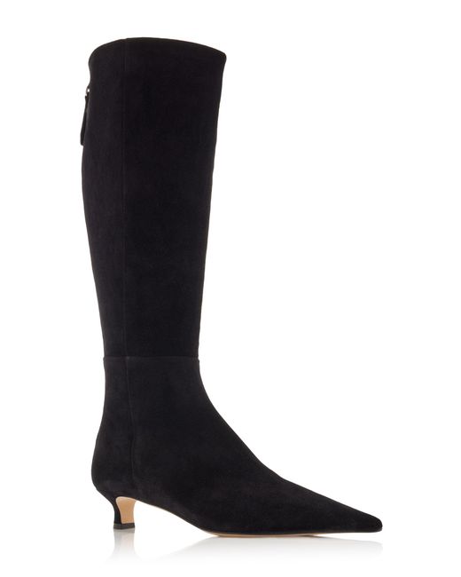 Aeyde Zazie Suede Knee Boots in Black | Lyst
