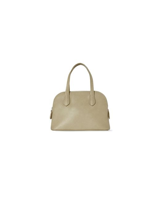 The Row Ingrid Leather Top Handle Bag in Metallic | Lyst