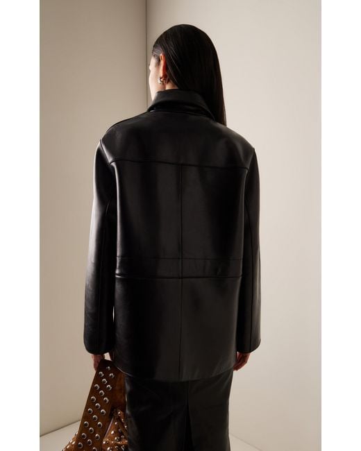 Stand Studio Reyna Leather Jacket in Black | Lyst