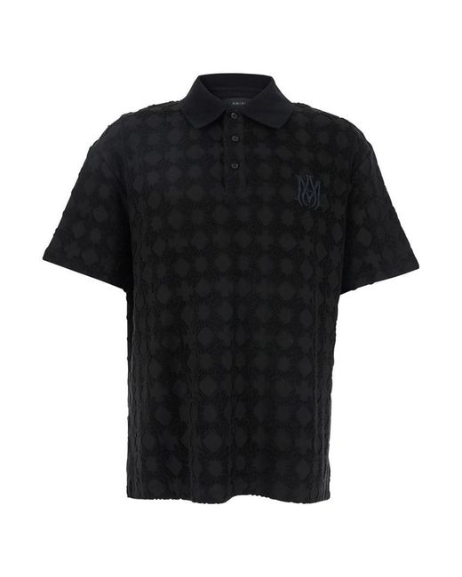 Amiri 'Ma Quad' Polo With All-Over Motif And Logo Detail On The Chest ...