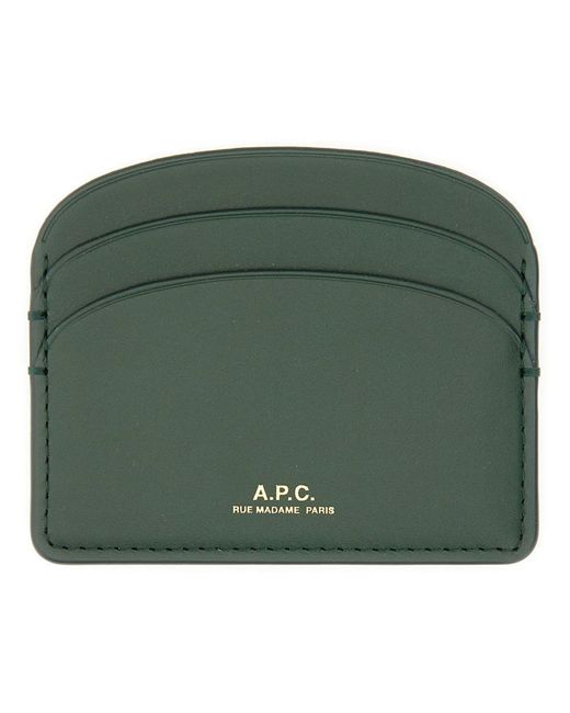 A.P.C. Demi Lune Card Holder in Green | Lyst UK