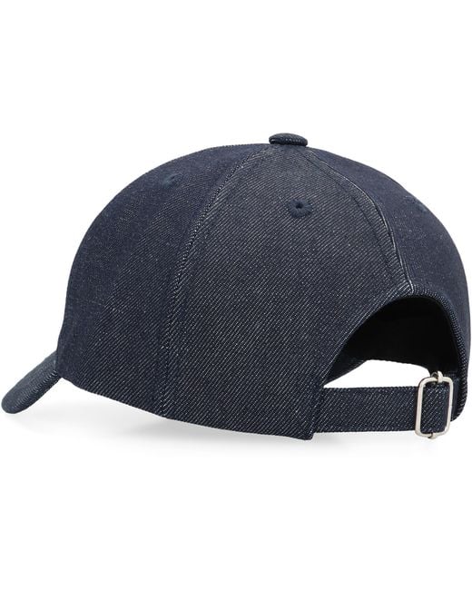A.P.C. Charlie Logo Baseball Cap in Blue for Men | Lyst UK