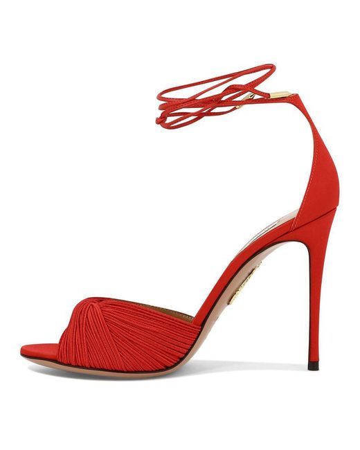 Aquazzura Sandals in Red | Lyst