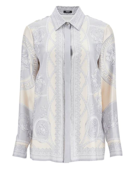 Versace Shirts in White | Lyst