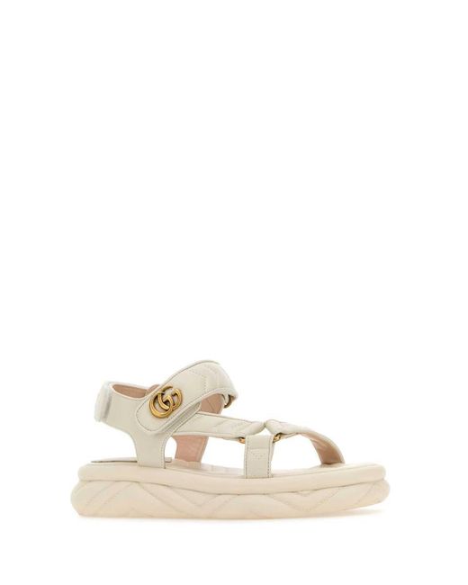 Gucci Sandals in Natural | Lyst