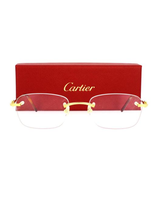 Cartier Eyewear in Red | Lyst
