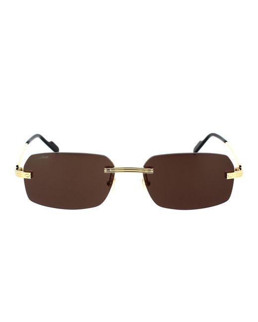 Cartier Eyewear in Brown | Lyst