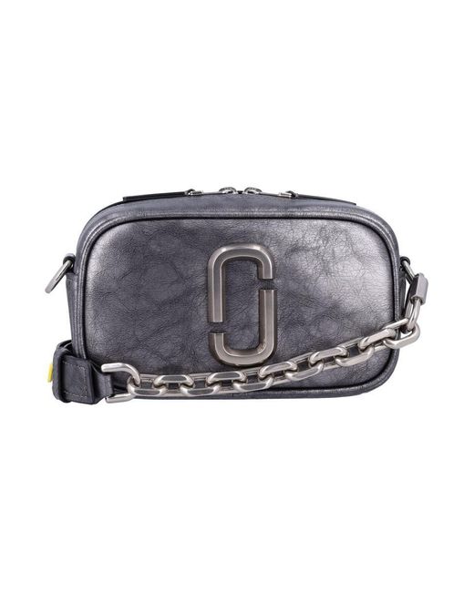 Marc Jacobs The Metallic Distressed Big Shot in Gray | Lyst
