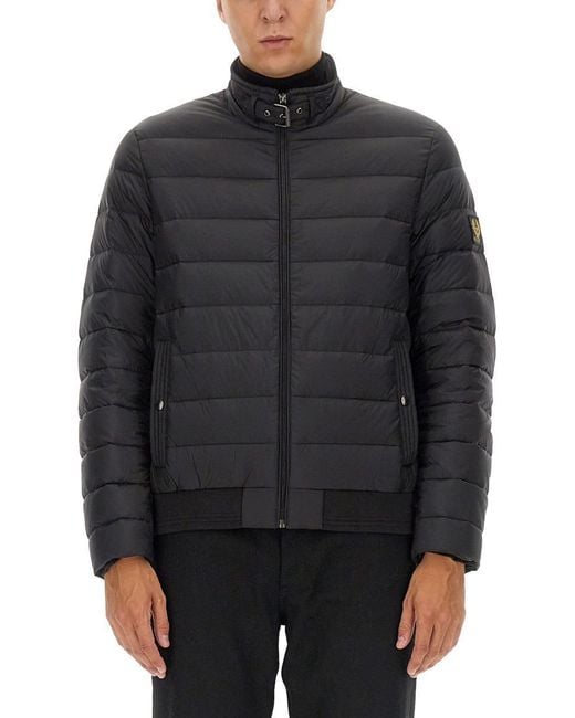 Belstaff Down Jacket "Circuit" in Black for Men | Lyst