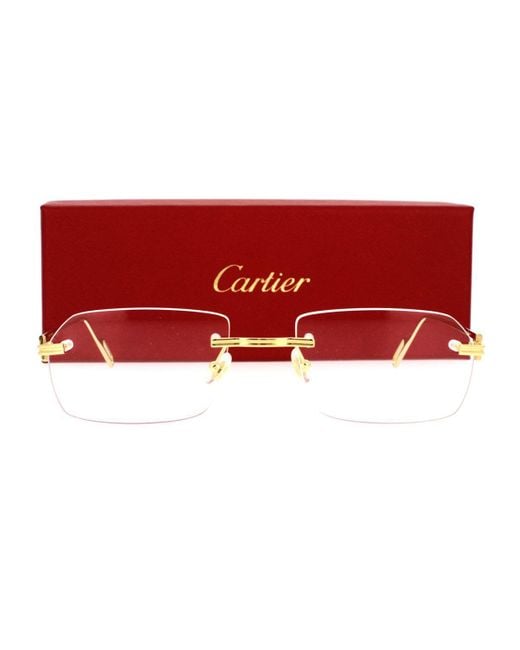 Cartier Eyewear in Red for Men | Lyst