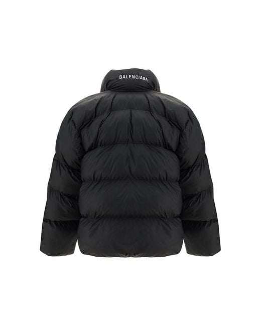 Balenciaga Wrap Oversize Puffer Jacket in Black | Lyst