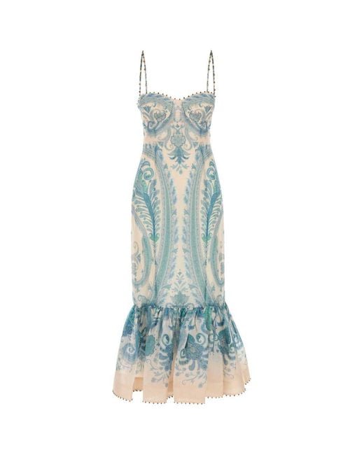 Zimmermann Dress in Blue | Lyst