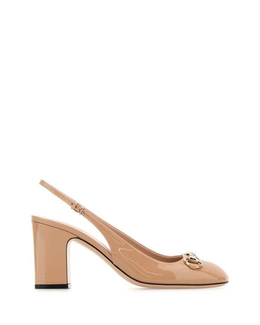 Gucci Heels in Natural | Lyst