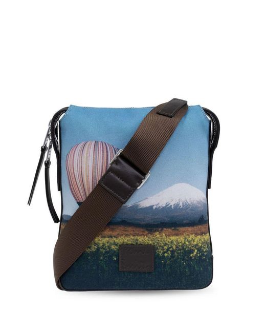 Paul Smith 'Stripe Balloon Mount Fuji'-Print Shoulder Bag in Blue for ...