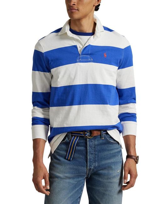 Polo Ralph Lauren The Iconic Rugby Shirt Polo Shirt in Blue for Men | Lyst UK