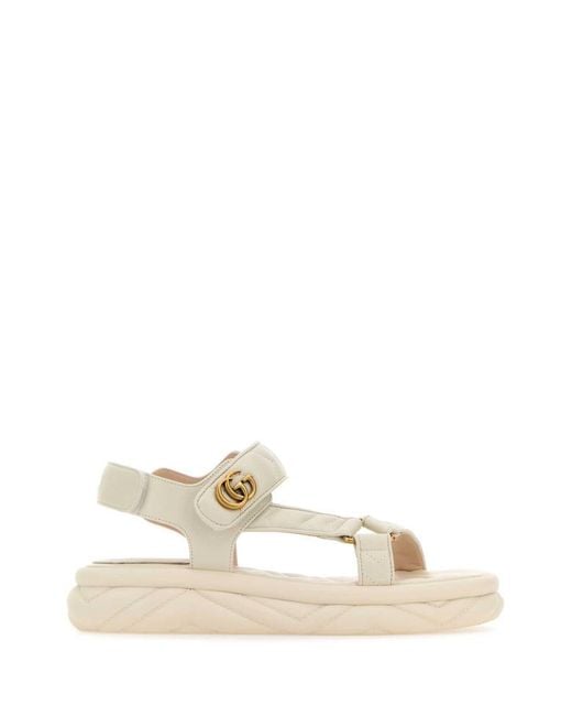 Gucci Sandals in Natural | Lyst
