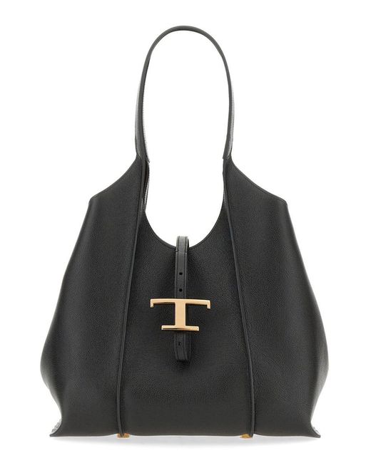 Tod's Timeless T Tote Bag in Black | Lyst UK