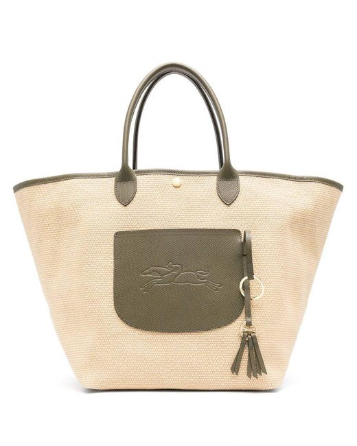Longchamp Bags in Natural | Lyst UK