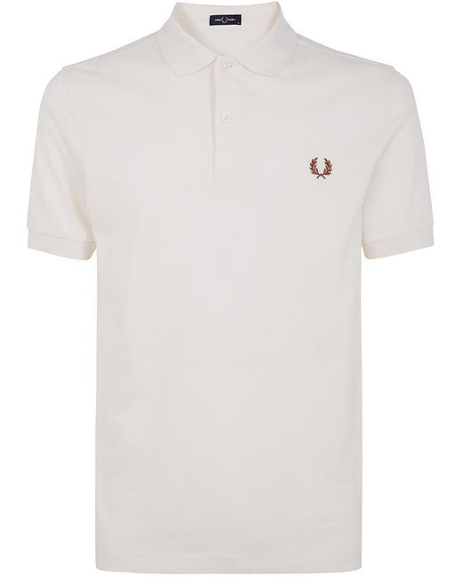 Fred Perry Plain Shirt in White for Men | Lyst UK