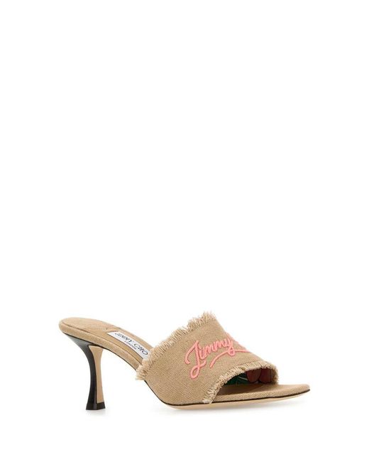 Jimmy Choo Fabric Alexia 70 Mules | Lyst