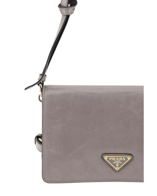 Prada Shoulderbags in Gray | Lyst