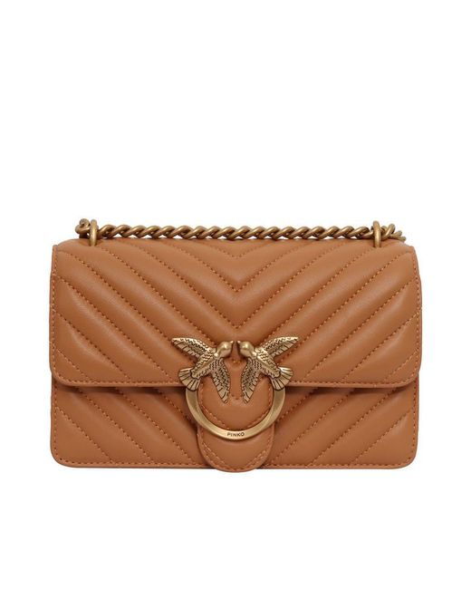 Pinko Hand Held Bag in Brown | Lyst UK