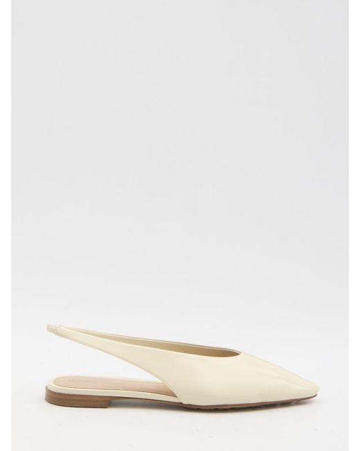 Bottega Veneta Sofia Slingback Ballerinas in Natural | Lyst