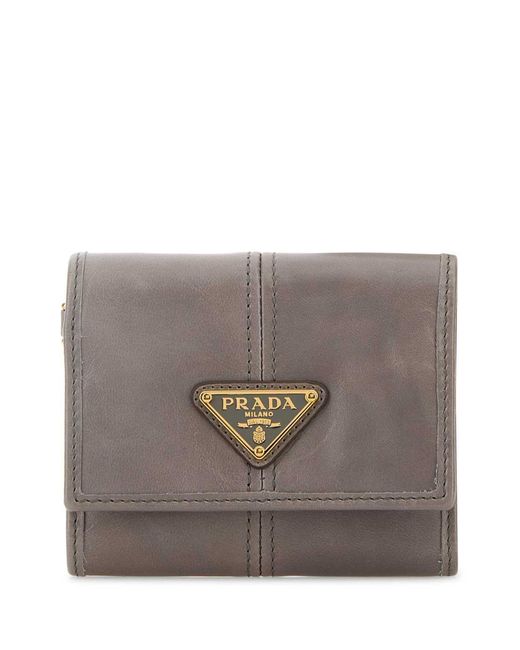 Prada Wallets in Gray | Lyst
